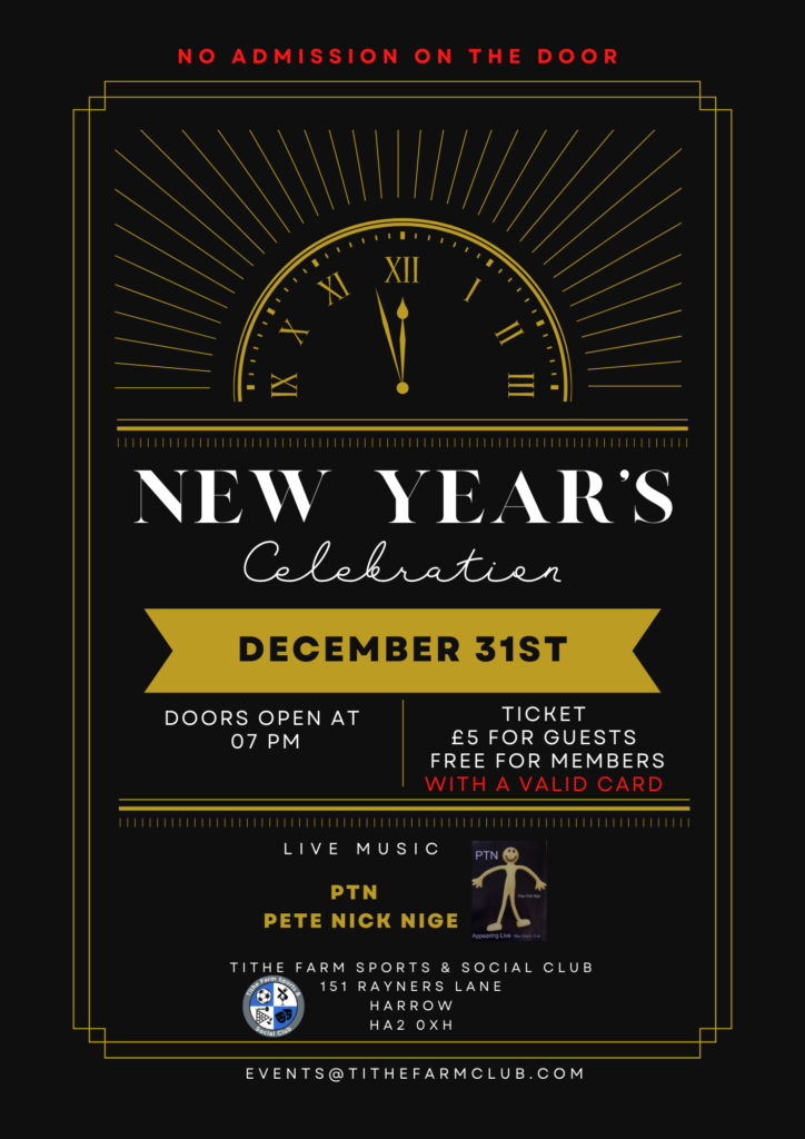 What's On - Tithe Farm Social Club | South Harrow