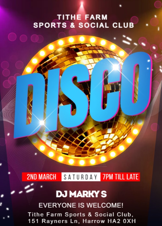 What's On - Tithe Farm Social Club | South Harrow